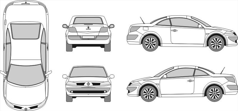 Szyba boczna opuszczana z przodu lewa RENAULT MEGANE II SAINT-GOBAIN ...